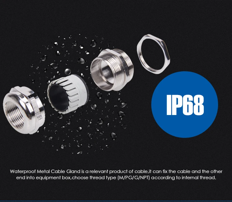 Customized Waterproof Metal Pg29 Cable Gland - Buy Brassl Cable Gland ...