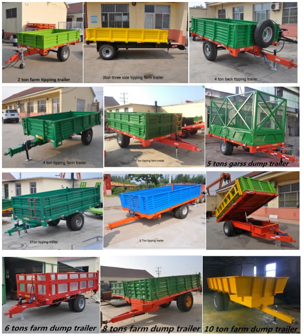 4 Ton Agricultural Trailer High Hurdles Single Axle 4 Wheel Farm ...