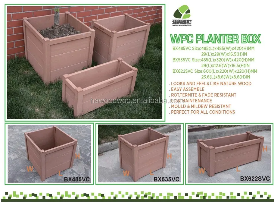 DIY Outdoor Garden Planter Box - WPC Wood Plastic Composite