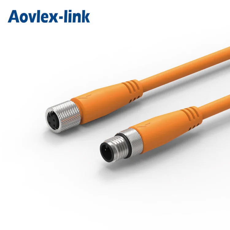 M8 Connector 4p Male To Female Connector 90 Degree Right Angle ...