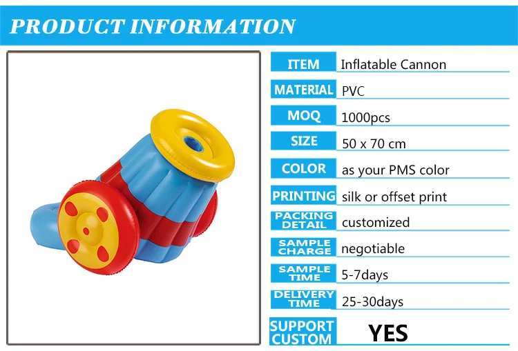 Eco-friendly Vinyl Active Inflatable Cannon Indoor And Outdoor Durable ...