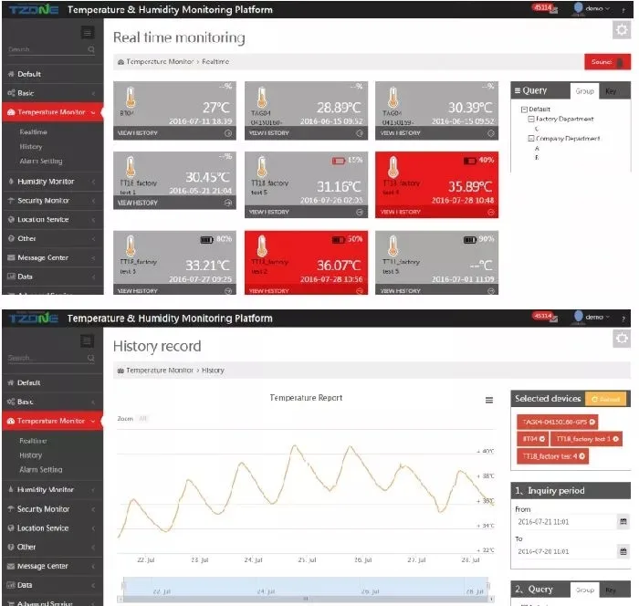 Real-time Temperature and Humidity Monitoring Solutions