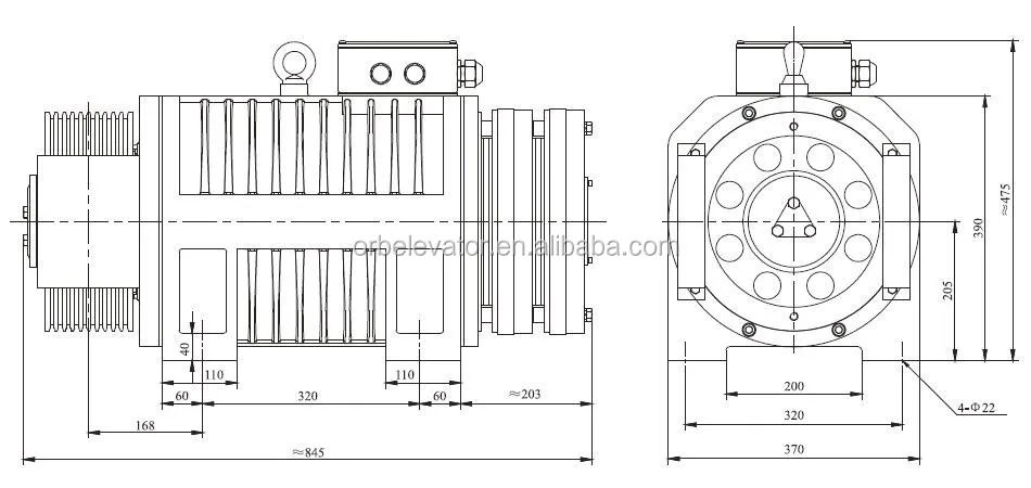 Torin ER3 Gearless Elevator Traction Machine PM Motor for Office ...