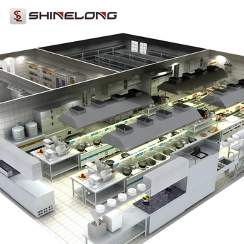 Full Solution 5 Star Hotel Stainless Steel Commercial Kitchen Equipment ...