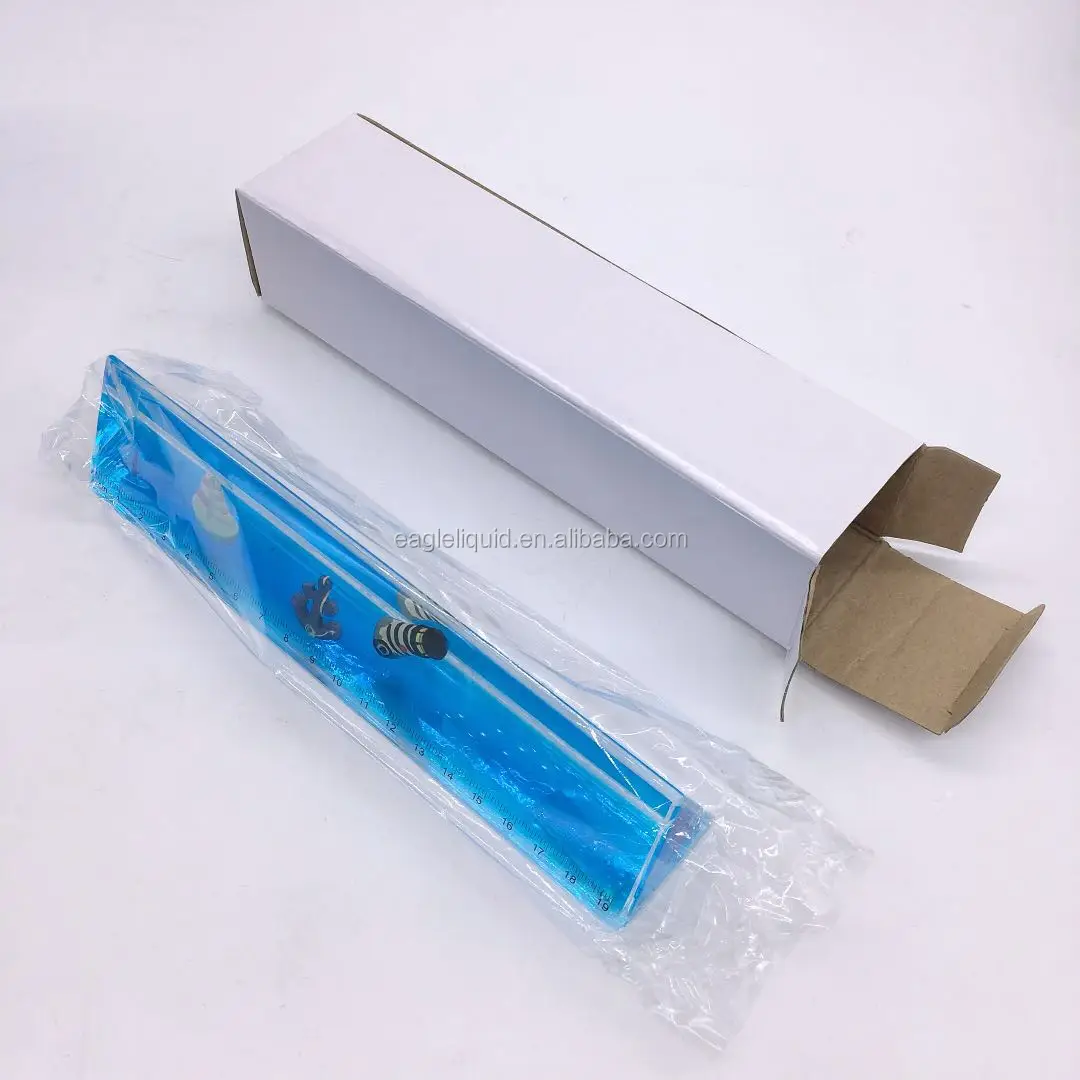Acrylic Liquid Filled Aqua Ruler Triangle Ruler Stationery With ...