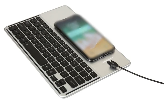 2 In 1 Wireless Universal Charger Charging Keyboard For Iphone/ipad/ios ...