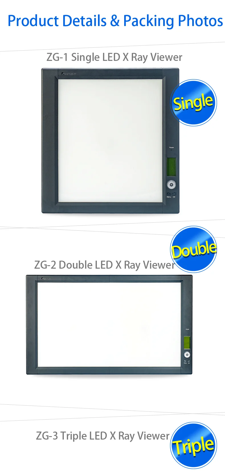 Medical X Ray Led Negatoscope Ultra Slim High Brightness Led View Lamps ...