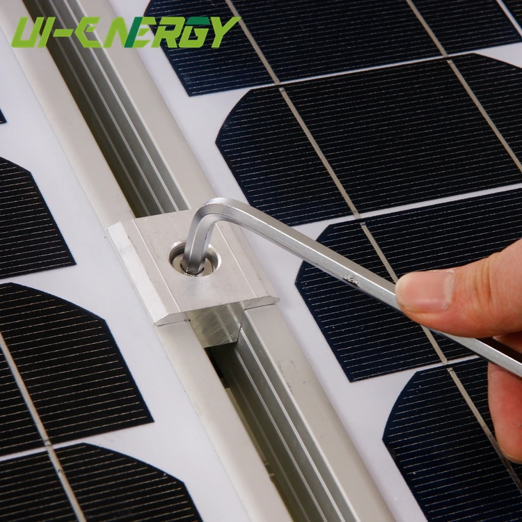 Solar Panel Pv Mid Clamp Anodized Aluminum Black Ui-newenergy Cn;fuj ...