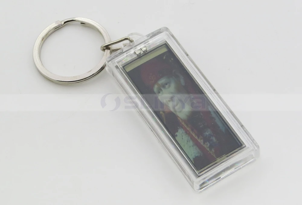 DIY Keychain Solar Blinking LCD Logo Display