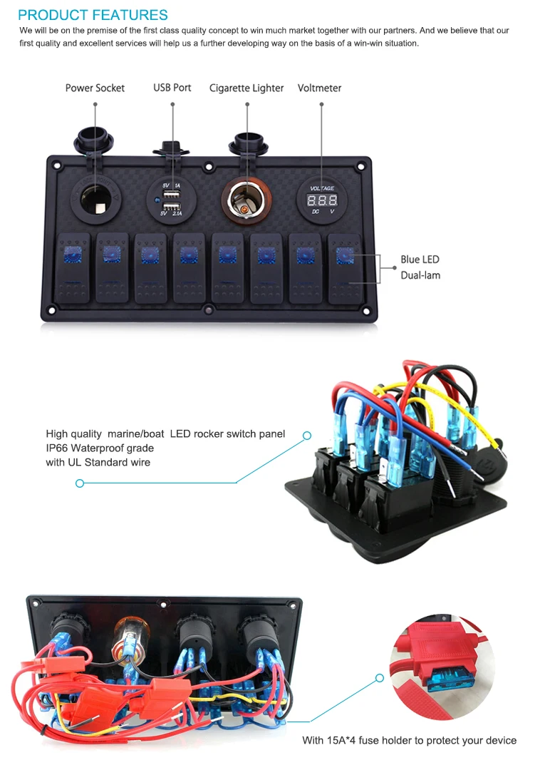 New Technology 4wd 4x4 Rocker Switch Panel With Waterproof Cover - Buy ...