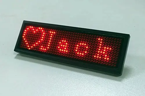 Rechargeable Digital Led Badge Diy Programmable Message Board Portable ...