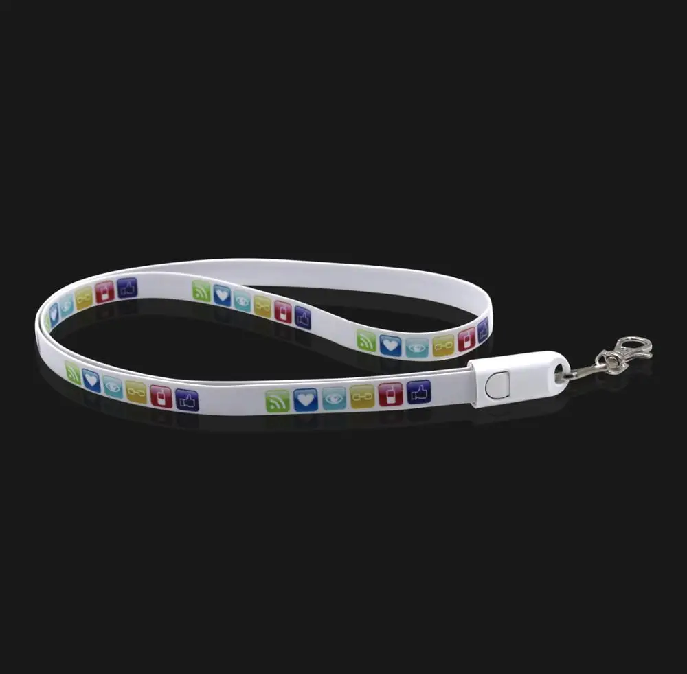 Android Cable Logo Custom Office Neck Printed Lanyards Pvc Usb Charger ...