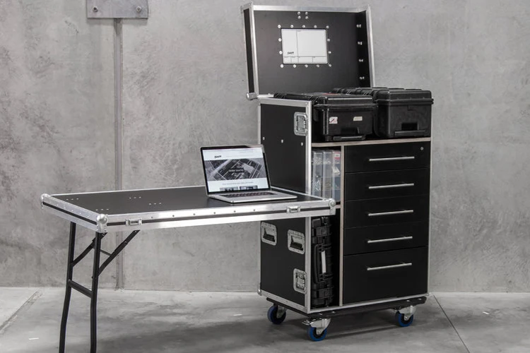 Fiasconite 5 Drawers Work Station Flight Road Case With Side Table ...