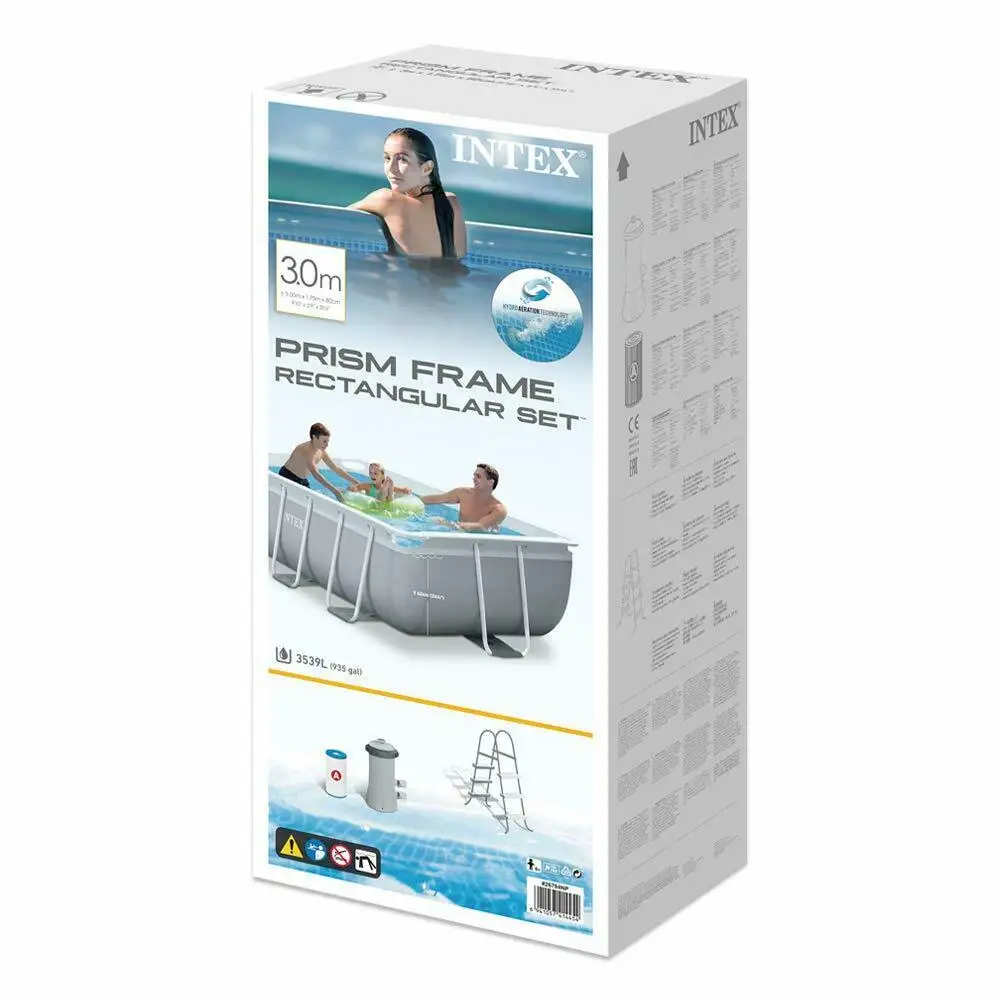 INTEX Pool Set - Rectangular Prism Frame Pool 3M X 1.75M