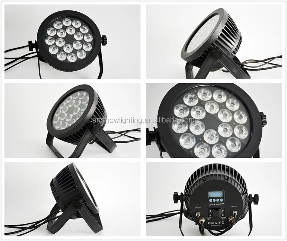 High Brightness Color Changing Led Uplight 18pcs 18w 6in1 Led Par ...