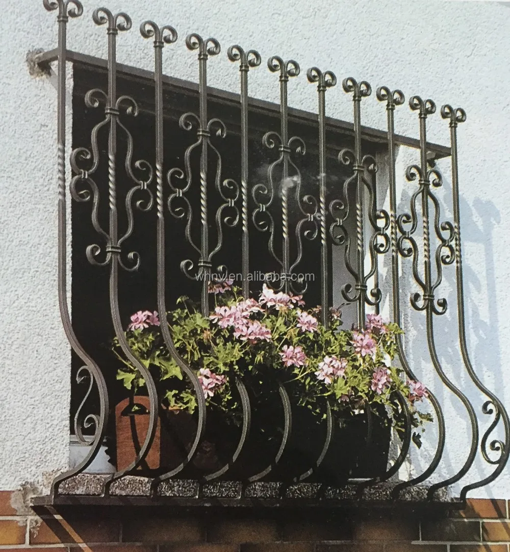 Ornamental Wrought Iron Window Grill Design for Security