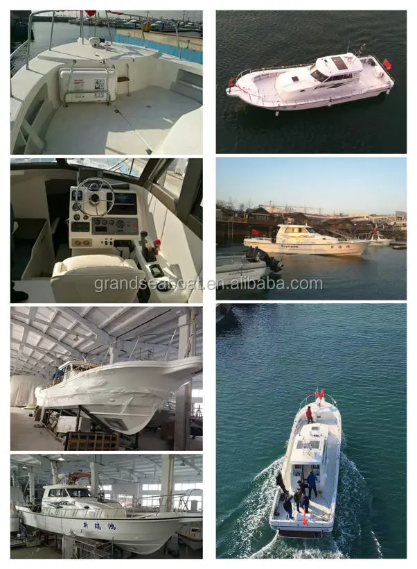 Grandsea 45ft Fiberglass Pleasure Luxury Cabin Fishing Boat For Sale ...
