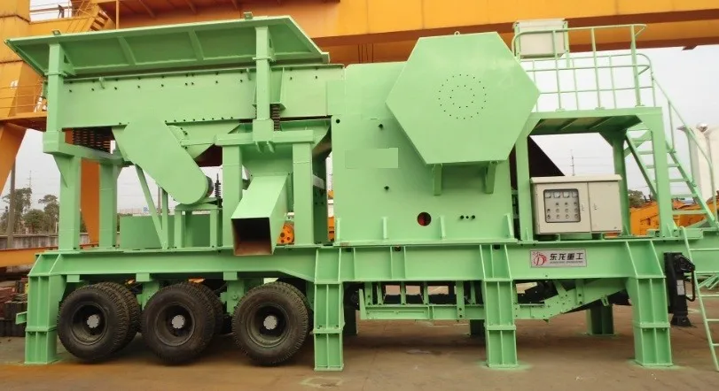 50-200 T/h Mobile Coal Crusher Machine For Coal Granite Stone Gypsum ...