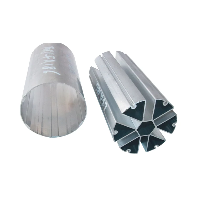 2 Pieces Cylindrical 7075 Aluminum Extrusion Profile For Exhibition ...