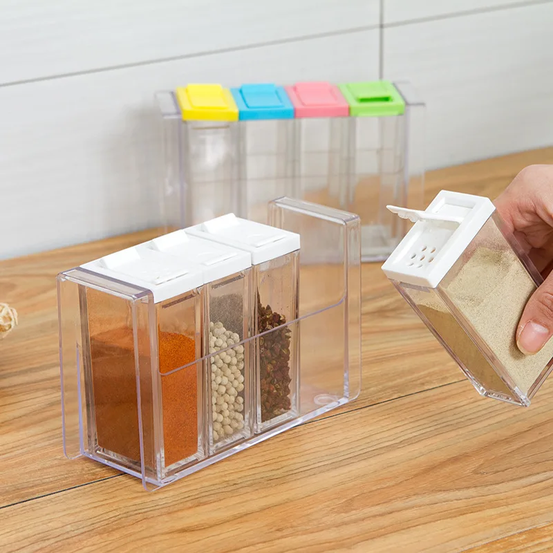 Clear Rectangular Plastic Spice Jars With Lid - Buy Spice Jars,Plastic ...