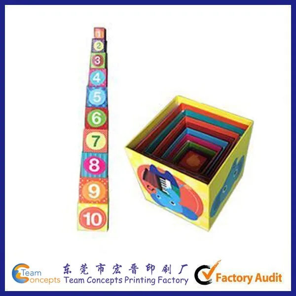 Decorative Education Toy Square Cardboard Children Nesting Boxes - Buy ...