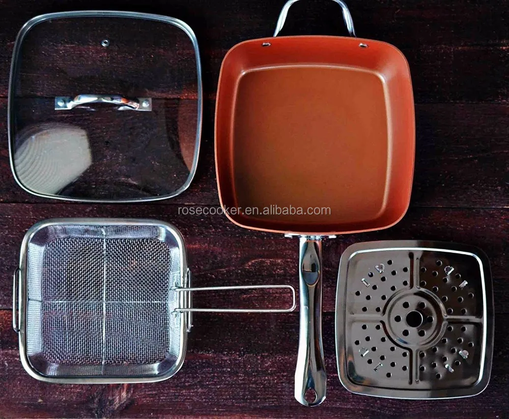28*28*10cm,Copper Square Pot 4pcs Set Multicooker Pan - Buy Multicooker ...