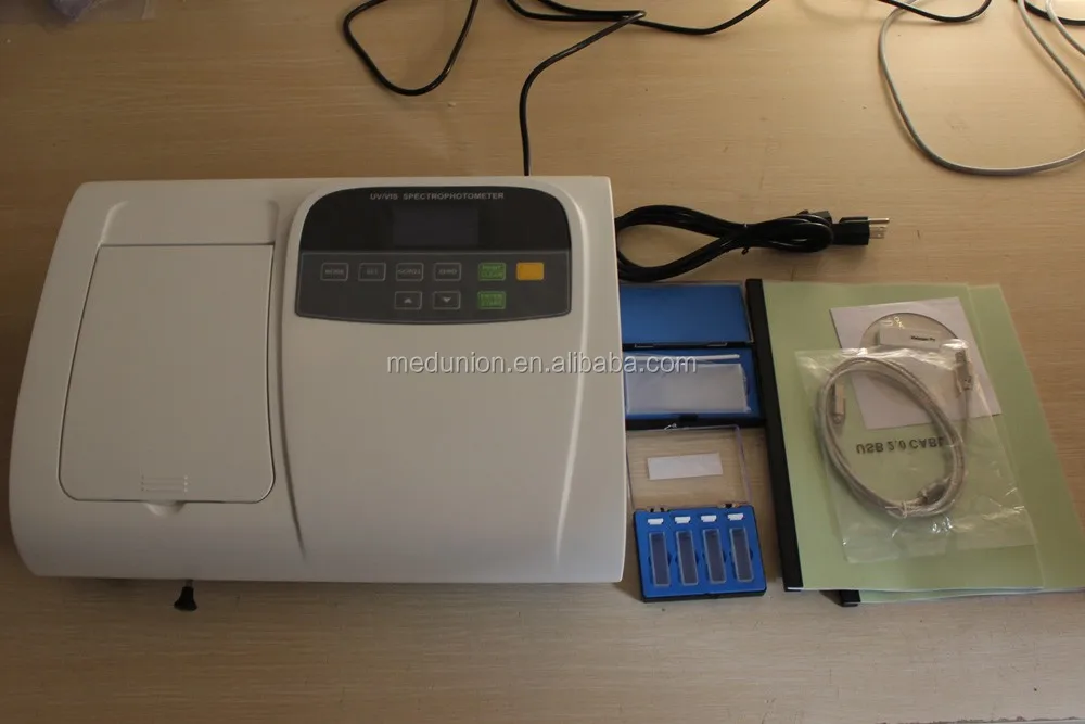 Factory Price Portable Uv Vis Spectrophotometer Price With Glass ...