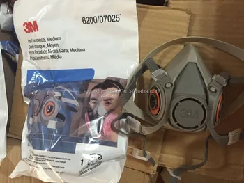 3m 6200 Silicone Half Face Mask Protective For Dust And Gas Respirator ...