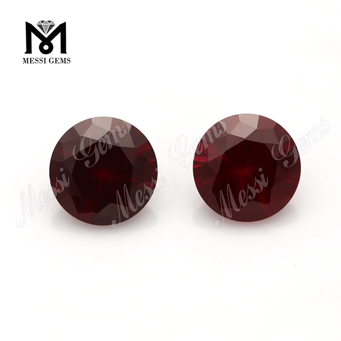 10mm Man Made Round Cut Loose Gemstones #8 Dark Ruby For Sale - Buy #8 ...
