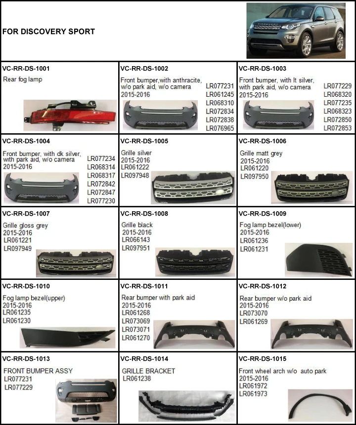 OEM LR058529 LR058530 para el descubrimiento deporte AUTO del coche de ...