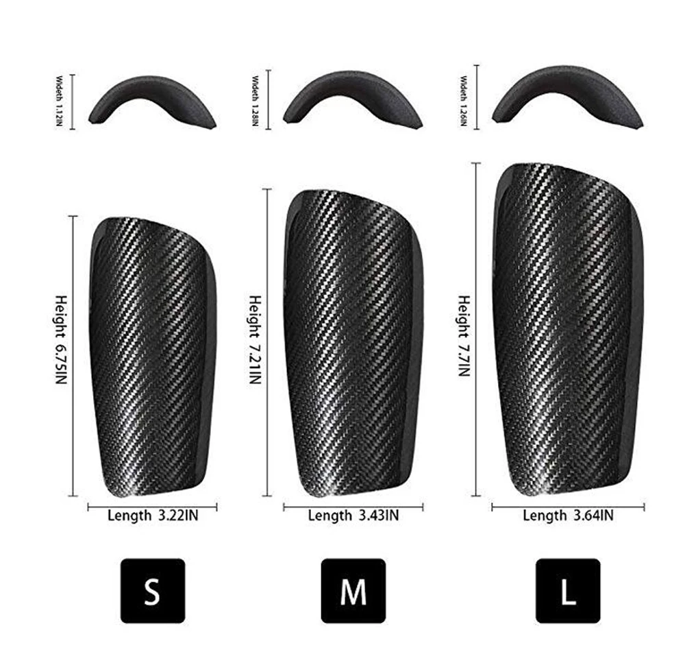 Customized Carbon Fiber Soccer Shin Guards Football Leg Protective Pads ...