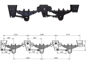 Tandem Axle Suspension Assembly Widespread Tractor Trailer Trailer Jack ...