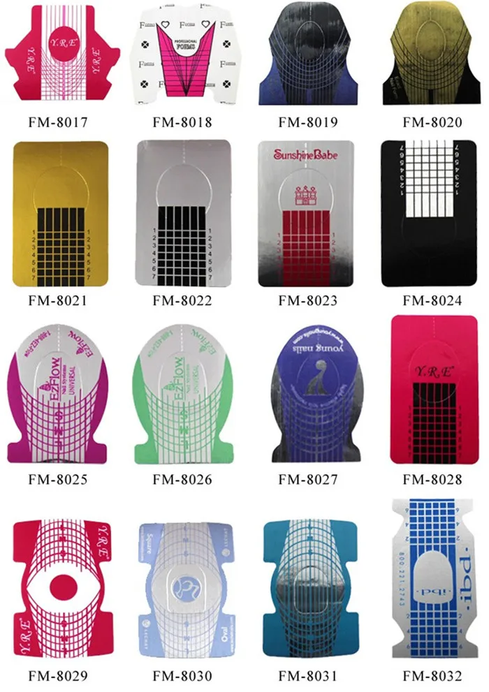 Custom Logo 500 Pcs Nail Form Art Tip Extension Forms Nails Salon ...