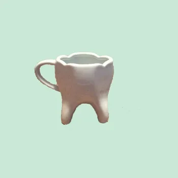 Antique Handmade White Ceramic Molar Tooth Shaped Coffee Mugs - Buy ...