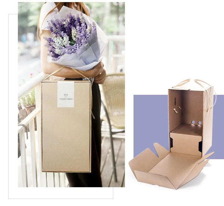 High Quality Flower Cardboard Box Packaging Easy To Carry - Buy Flower ...