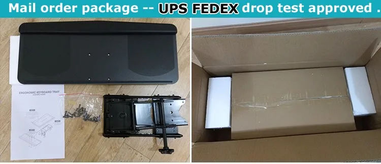 Knob-operated Keyboard Tray System W/ Ergonomic Gel Wrist Pad - Buy ...