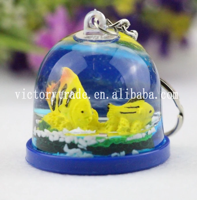 V-key001 Promotion Cute Dolphin Floater Liquid Keychain Floating ...
