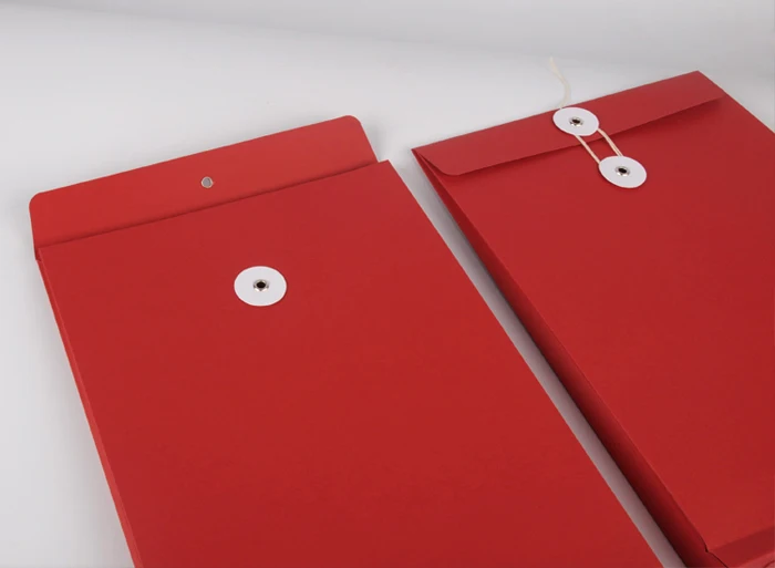 A4 Candy Color Kraft Paper String Tie Closure Envelope With Button ...