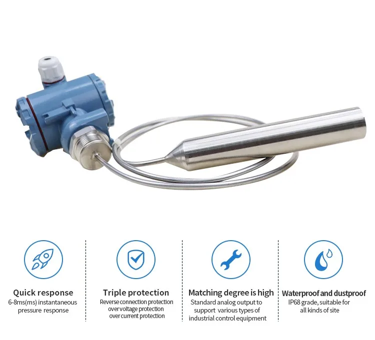 Ammonia Water Sensor 4-20ma - High Temperature Level Gauge