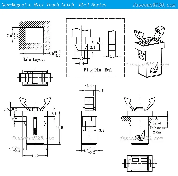 Plastic Small Push Push Latche Switch,Non Magnetic Mini Touch Latch ...