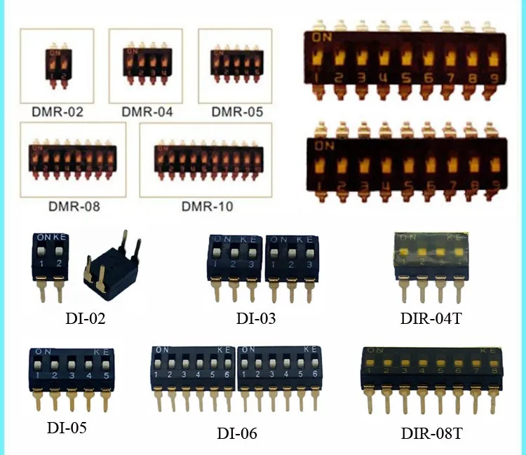 Dm03 3 Position Small Slide Dip Switch Smd 2.54 Pitch - Buy Small Slide ...