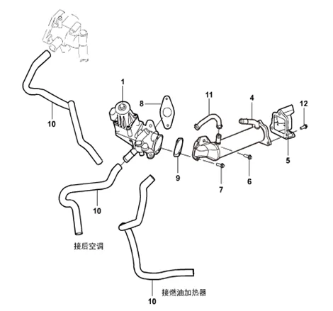 1807898 Genuine Egr Cooler For Ford Transit V348 2.2l Ck3q 9f464 Bb ...
