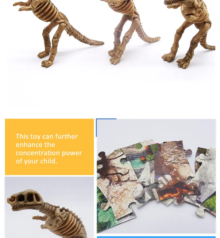 Diy Dinosaur Fossils Toy Model Animal Action Figure - Buy High Quality ...