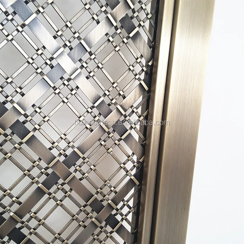 Antique Copper Color Decorative Curtain Metal Mesh Panel