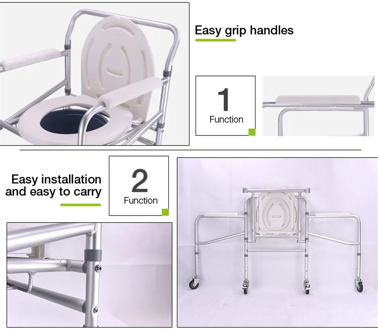 Hospital Steel Commode Chair With Bedpan And Wheels Sc7001lw - Buy ...