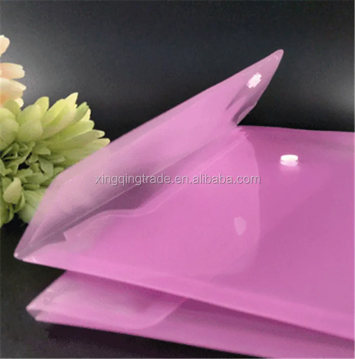 A4 Plastic Candy Color Transparent Document Folder With Snap Button ...