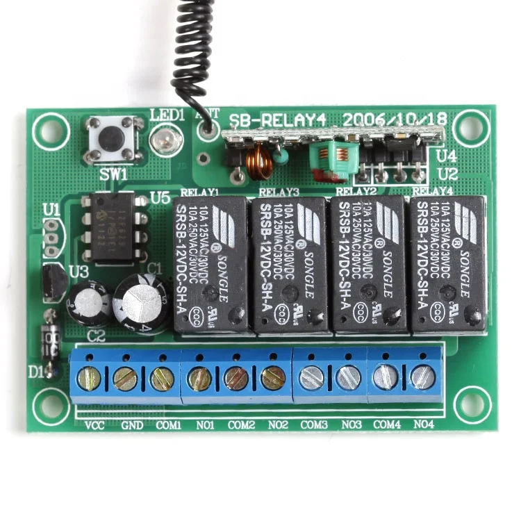 Taidacent 4ch Relay Module Sb-relay4 Smd Ir Receiver Module 4 Learning ...