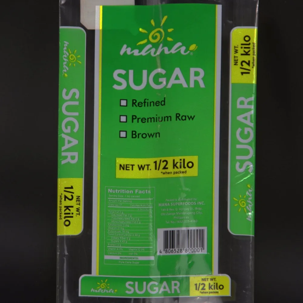Bagged Sugar Plastic Flexible Package For White Or Brown Sugar 500g,1kg ...