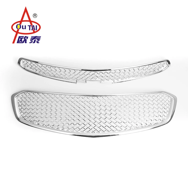 Custom Silver Chrome Mesh Radiator Grill,Car Front Bumper Racing Grille ...