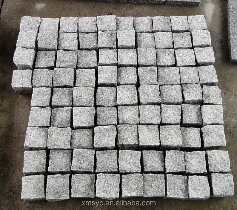 20x20 Outdoor Natural Stone G684 Black Granite Cobblestone Paver - Buy ...